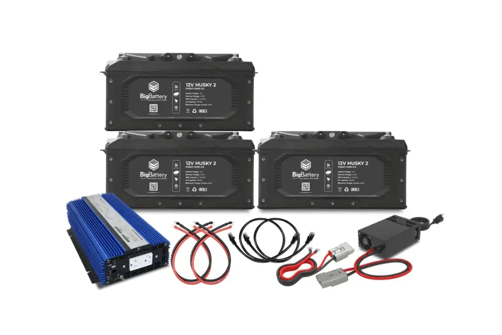 12V - 1200Ah - 15.36kWh LiFePO4 - 3X Husky 2 Kit Aims + Charger ...