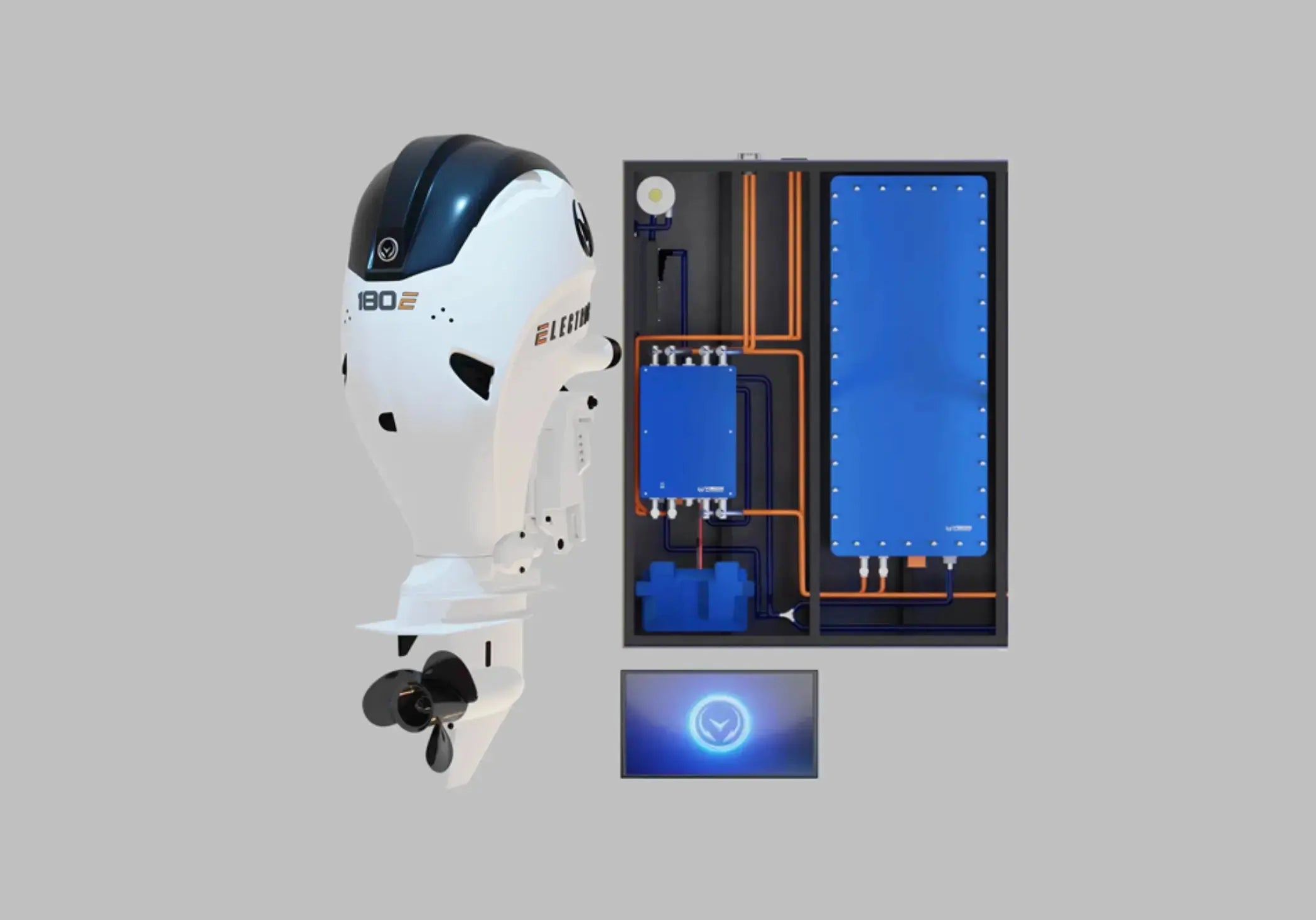 Vision Marine Technologies Conversion Kit with E-Motion 180E Outboard ...